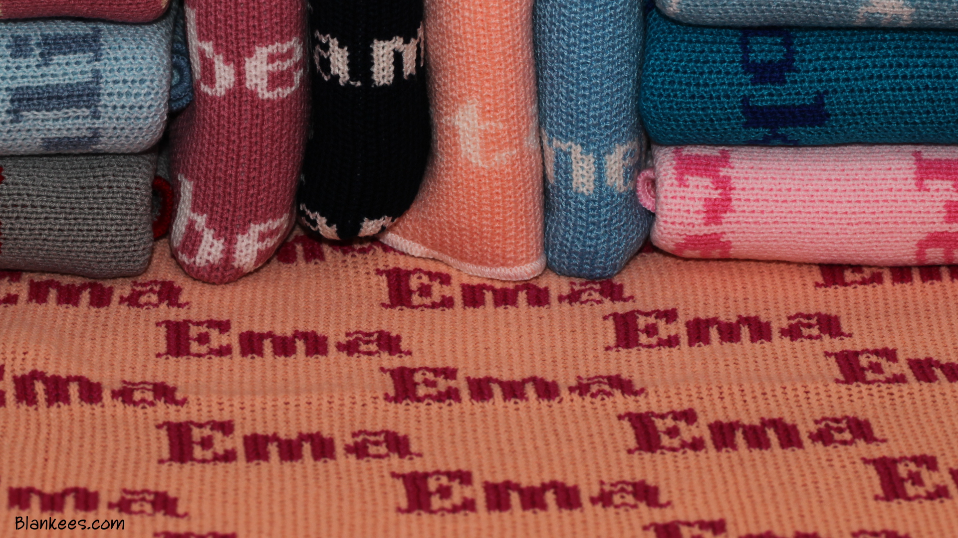 Personalized Baby Blankets With Name All Over Echo Style